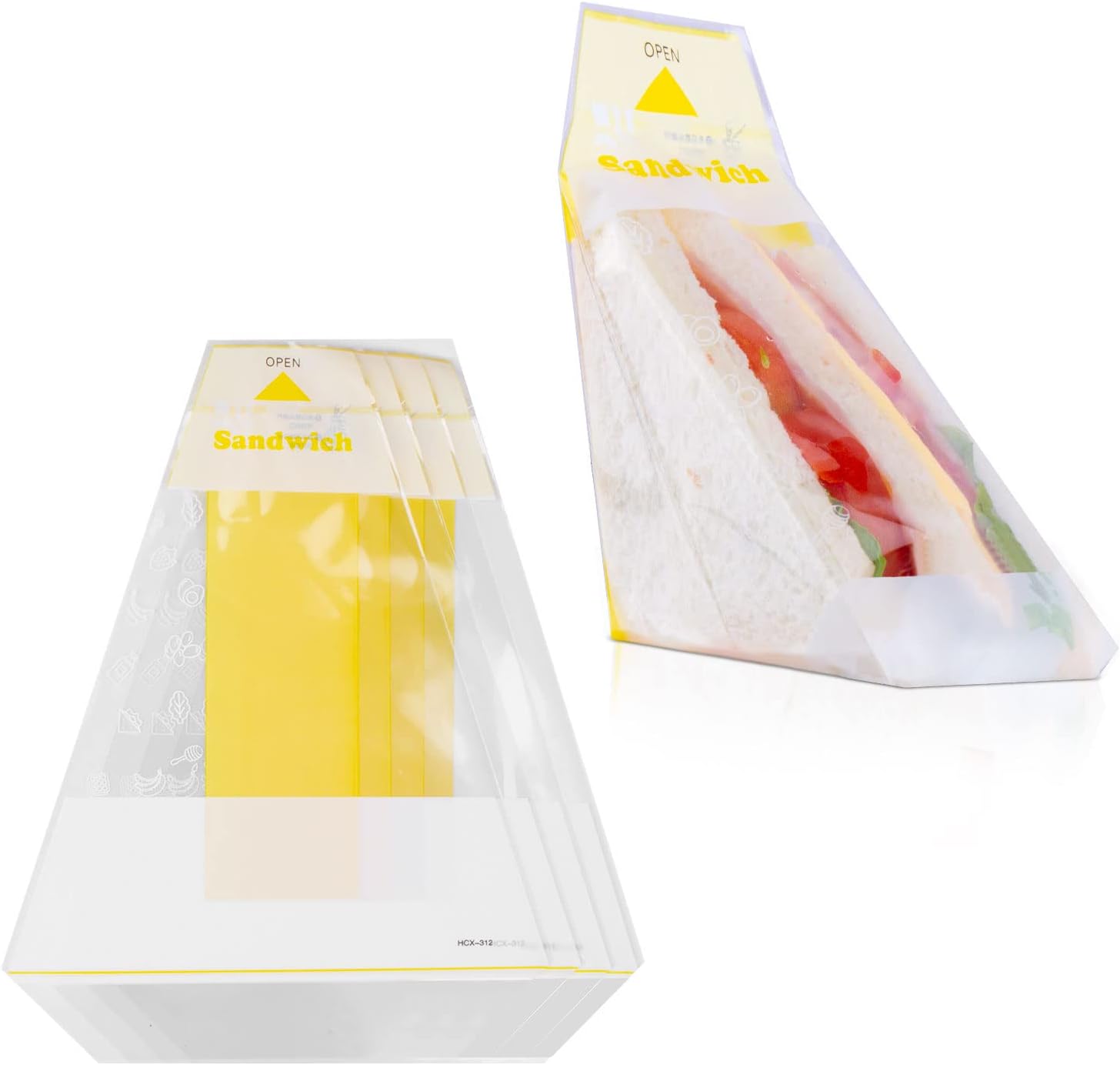 Amazon.com: Typutomi 300 Pcs Plastic Wrappers for Sandwiches ...