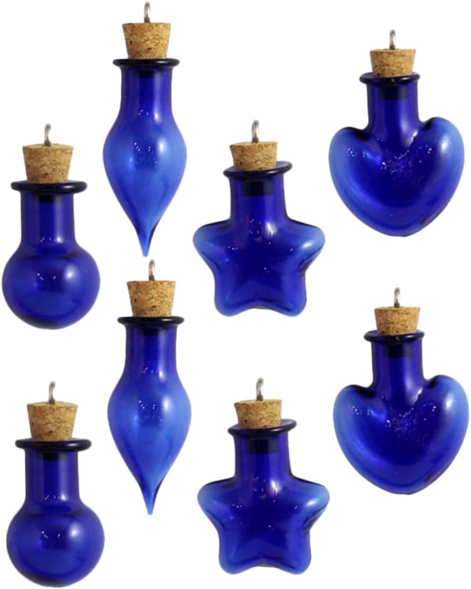 Amazon.com: 8pcs Miniature Glass Bottles Empty Sample Jars Mini Bottles ...