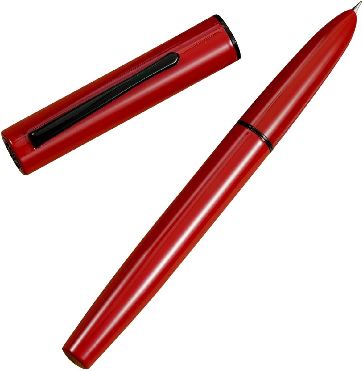 Amazon | Hongdian C1赤万年筆極細字コンバーター付き 古典的なレトロなデザイン | 万年筆 | 文房具・オフィス用品