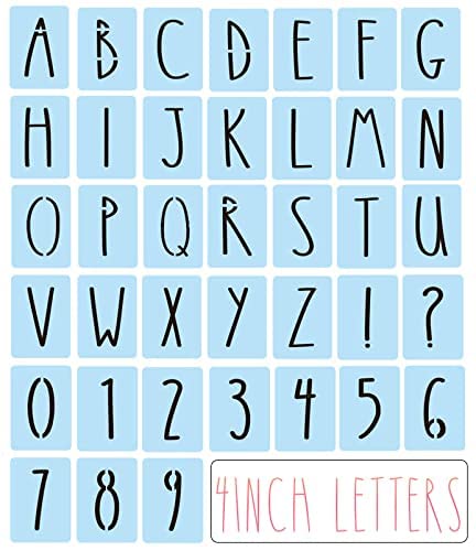 Ivana's 4 Inch Letter Stencils for Painting On Wood Flexible Stencil ...