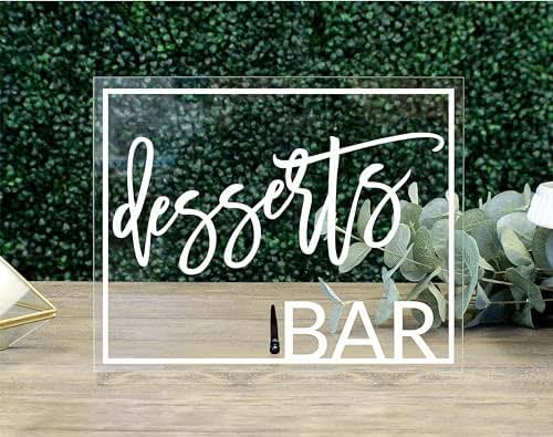 Amazon.com: 1801&Co. Wedding Event Acrylic Dessert Bar Table Sign 8"x10 ...