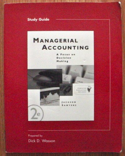 Managerial Accounting, STUDY GUIDE, pb, 2003: unknown author: Amazon ...