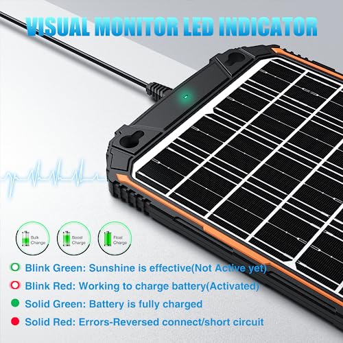 Snapklik.com : 15W 12V Solar Battery Charger & Maintainer, Solar ...