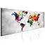 Amazon.de: decomonkey Bilder Weltkarte 150x50 cm XXL 1 Teilig Leinwandbilder Bild auf Leinwand ...