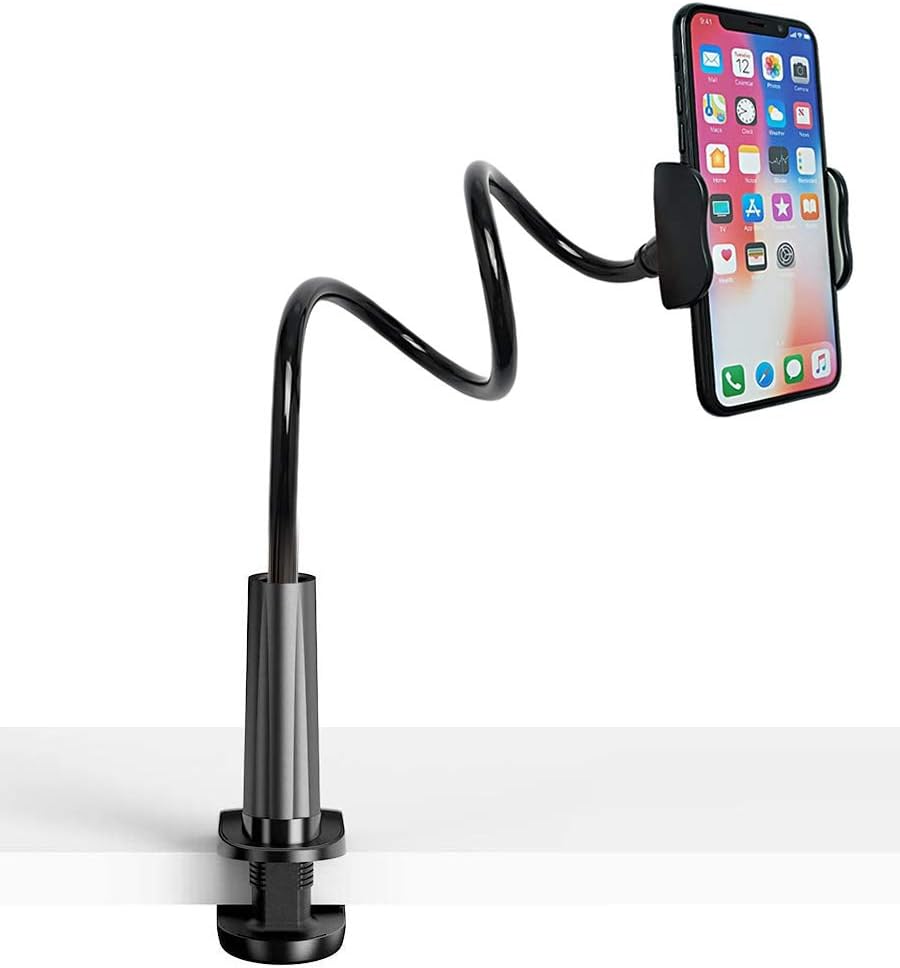 Amazon.com: Eaxxfly Gooseneck Bed Phone Holder Mount, Flexible Long Arm ...