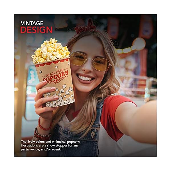 Stock Your Home 32 Oz Kraft Popcorn Buckets (25 Count) - Greaseproof ...
