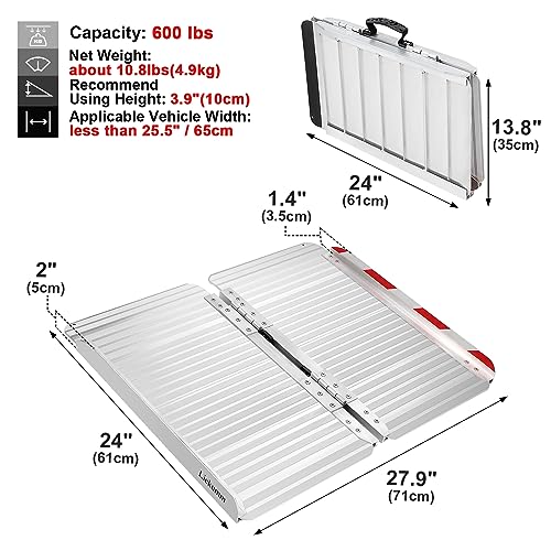 Snapklik.com : 2ft Threshold Ramp, 600LBS Capacity, Portable Aluminum ...
