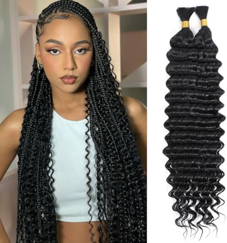 Amazon.com : Human Braiding Hair for Boho Braids Bohemian 18 inch Deep ...