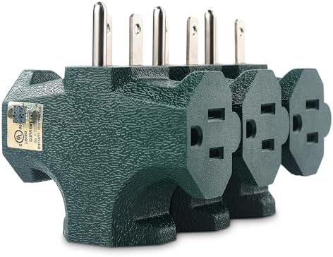 [UL Listed] Cable Matters 3-Pack 3 Way Plug Adapter 15A 1875W, 3 Prong ...