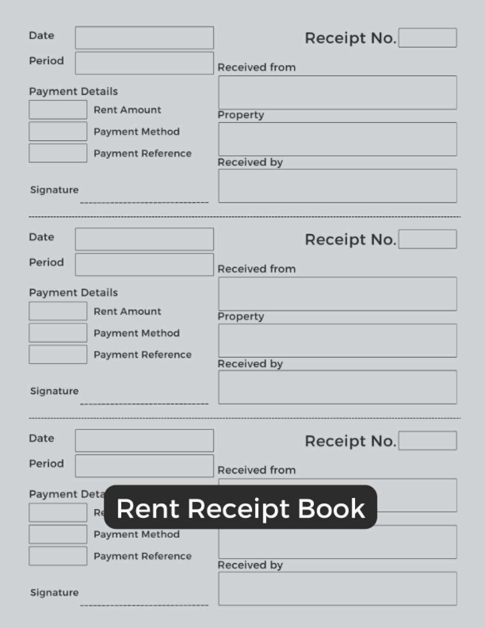 Rent Receipt Book Property And House Rental 3 Rent Receipt | Desertcart ...