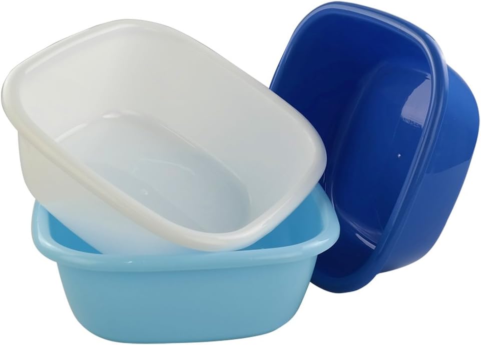 Amazon.com: Wekioger 8 Quart Dish Pan Basin, 3-Pack, Colorful : Health ...