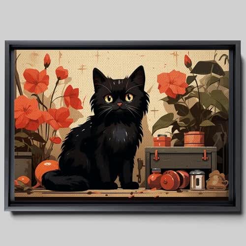 Amazon.com: A Cat's Patio Print, Cottage Core, Art for Cat Lovers ...