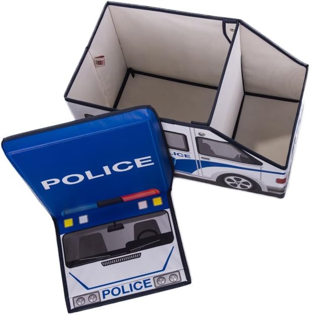 Police Car Collapsible Toy Storage Box and Closet Organizer for Kids ...
