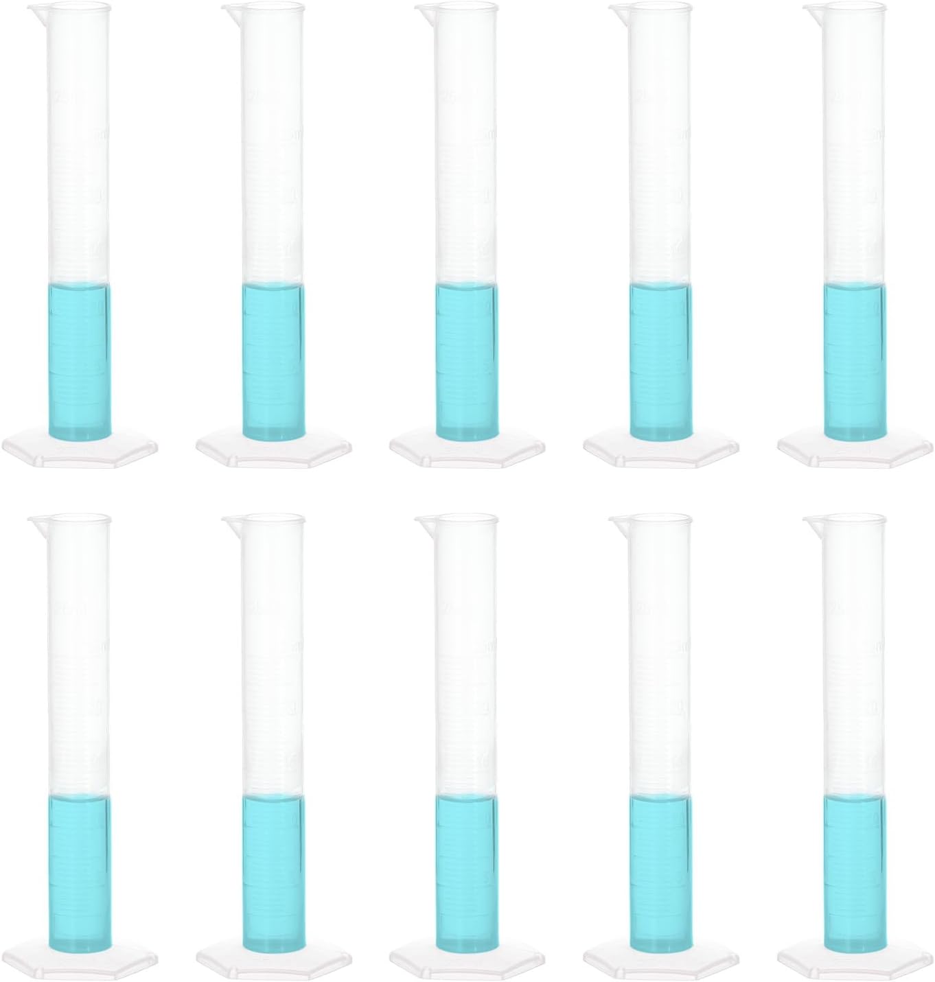 Amazon.com: LANIAKEA 10 Pack Plastic Graduated Cylinder 100ml, Plastic ...