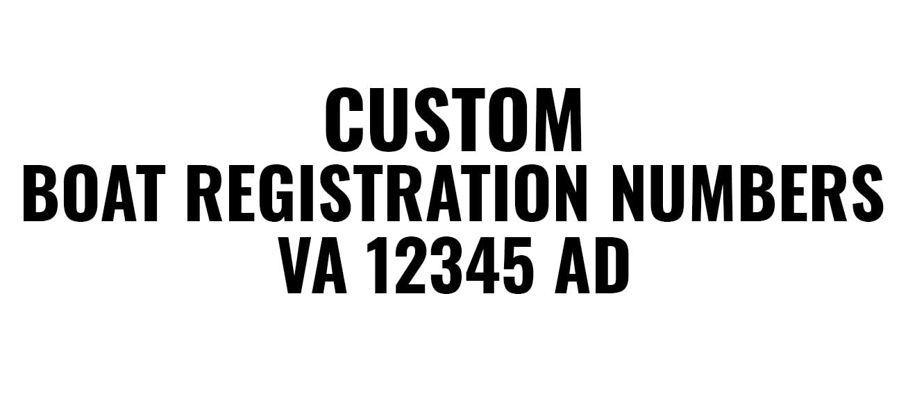 Amazon.com - Custom Boat Registration Numbers and Letters Decal ...