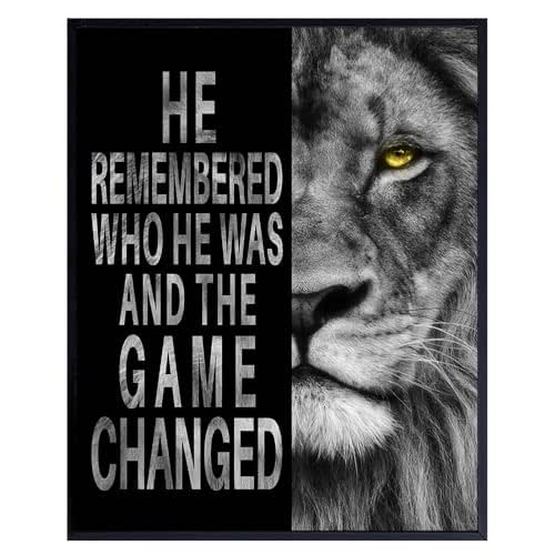 Amazon.com: Masculine Motivational Office Wall Art - Home Office Wall ...