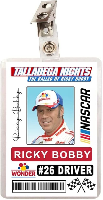 Amazon.com: Talladega Nights Ricky Bobby Race car Driver ID Badge ...