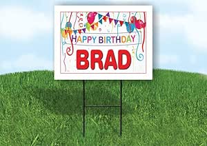Amazon.com : BRANDI HAPPY BIRTHDAY BALLOONS 18 in x 24 in Yard Sign ...
