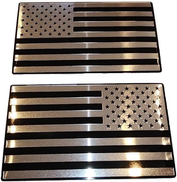 Amazon.com: Muzzys (Set of Two) 3"x5" Chrome and Black Aluminum ...