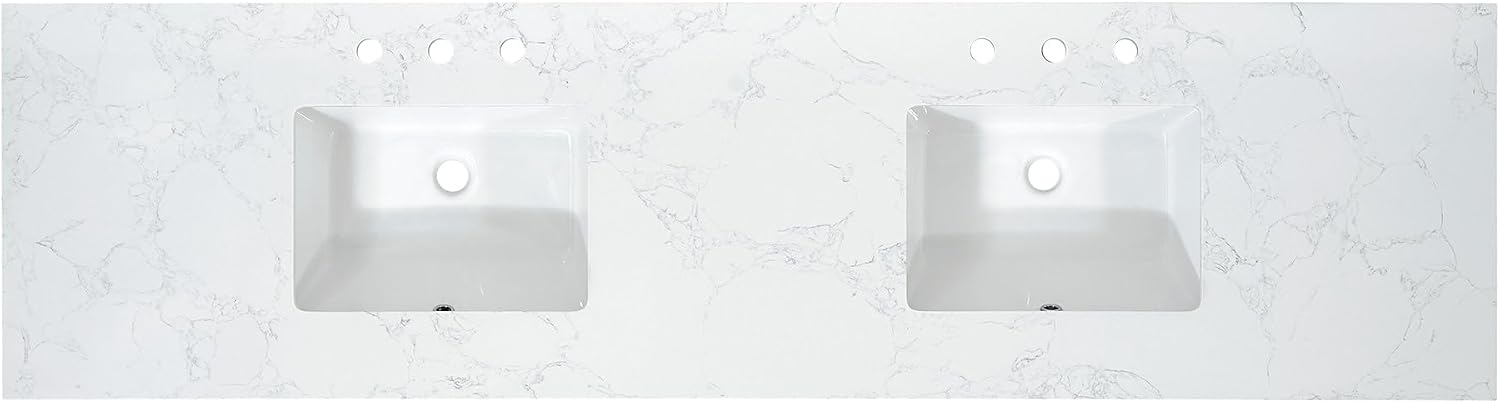 Amazon.com: Altair Design Ceres 84" Engineered Stone Vanity Top in ...