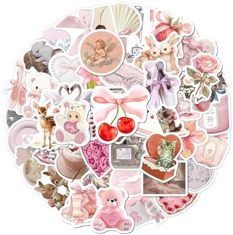 Amazon.com: WQOWEHI 120-Pack Coquette Stickers, Pink Coquette Aesthetic ...