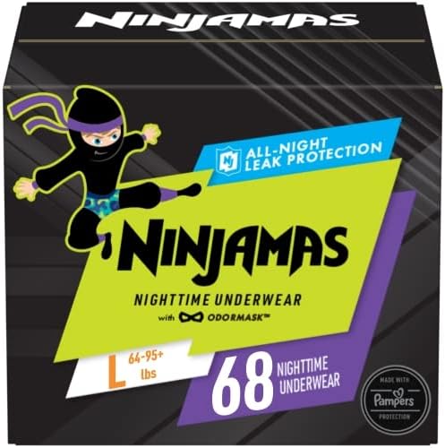 Amazon.com: Pampers Ninjamas Nighttime Bedwetting Underwear Boys Size L ...