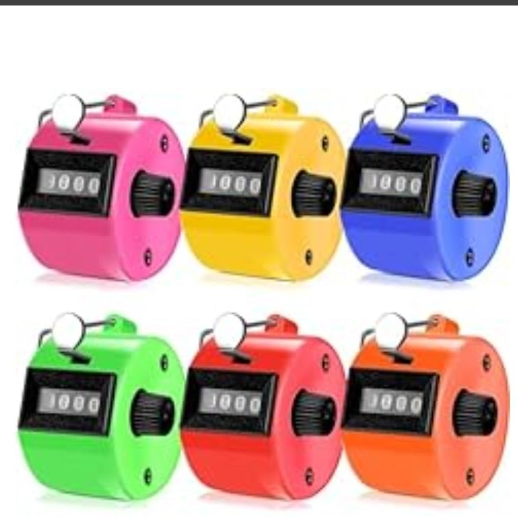 Levin Hand Tally Counter 4 Digit Mechanical Palm Click Counter Plastic ...
