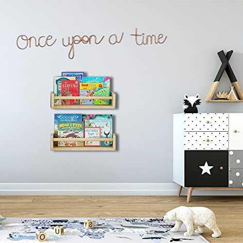 Amazon.com: Jetec Once Upon a Time Sign Nursery Decor Wall Decal Wood ...