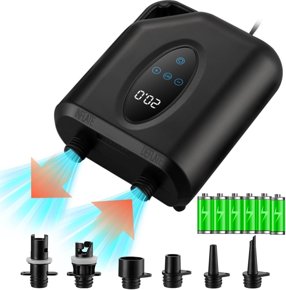 B-Qtech 12000mAh Electric Paddle Board Pump SUP Pump Rechargeable ...