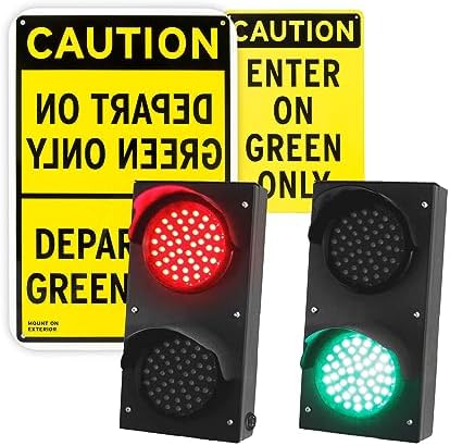 Amazon.com: Signaworks LED Loading Dock Stop-Go Light Kit, 2 Way Red/Green 12–24 VDC Dock Lights ...