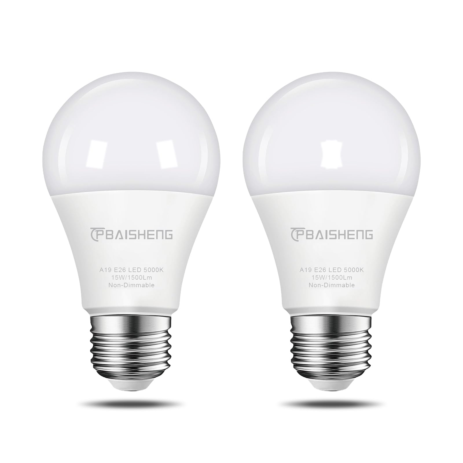 TPBAISHENG 15W LED Light Bulbs 100 Watt Equivalent, No Flicker, 1500 ...