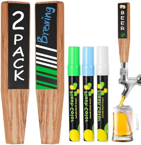 Amazon.com: Beer Tap Handle Set of 2 - Magnetic Chalkboard Beer Tap ...