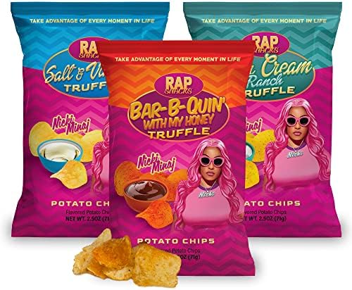 Amazon.com: Rap Snacks Nicki Minaj Sour Cream and Truffle, Honey BBQ ...