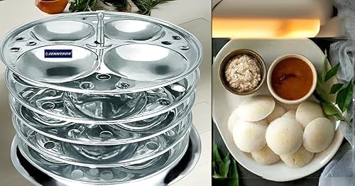 Tennyson Stainless Steel 5 Special IDLY Plates Big Size IDLIES (Thick ...