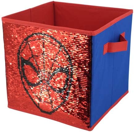 Amazon.com: Marvel Spiderman Sequin Collapsible Storage Cube 1 Pack ...