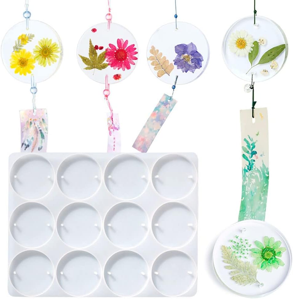 Amazon.com: KuuGuu Resin Circle Molds 12 Cavity Deep Round Epoxy Resin ...