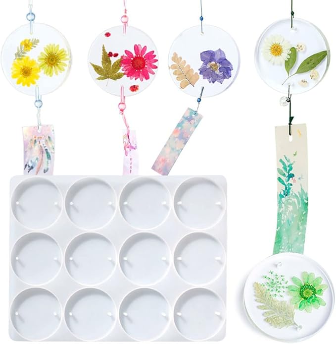 Amazon.com: KuuGuu Resin Circle Molds 12 Cavity Deep Round Epoxy Resin ...