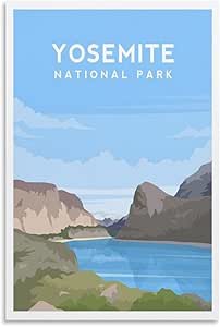 Amazon.com: Yosemite National Park Vintage Travel Posters Modern Gift ...