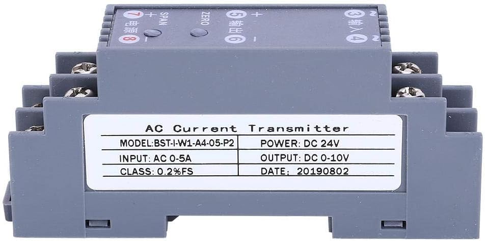 Amazon.com: AC Current Transducer, AC 0-5A to DC DC0-10V Output Din ...
