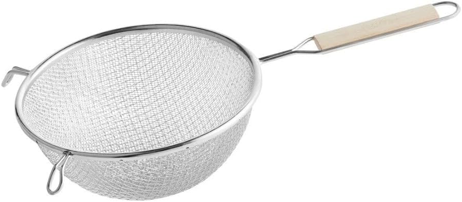 Amazon.com: Soro Essentials- 8" Double Tinned Coarse Mesh Strainer with ...