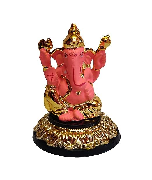 Buy Bhakti Minds Lord Ganesha Idol, Ganesh murti on Leaf Showpiece for ...