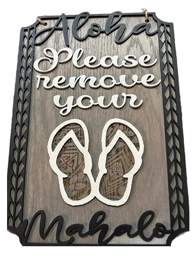 Amazon.com: Please Remove Your Shoes Sign - Islander Theme : Home & Kitchen