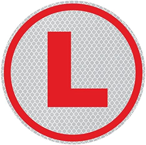 Kanuz Learner Car Decal Metal Sticker - Water Resistant Reflective Red ...