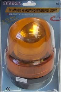 Magnetic revolving amber car warning light : Amazon.co.uk: Automotive