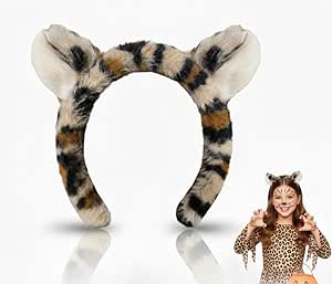Amazon.com : jlzlylkl Halloween Leopard Ears Headband for Women ...