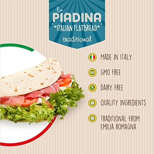 Fresco Piada, 4 - Pack Bundle Of The Original Italian Piadina (16 Count ...
