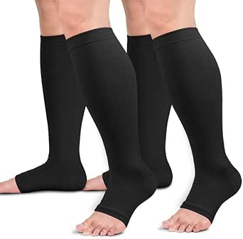 Diu Life Copper Toeless Compression Socks for Women Men, Open Toe Socks ...