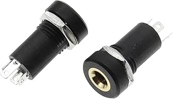 Amazon.com: 1PCS 3.5MM 4 Pin Audio Jack Stereo 4 Pole Solder Panel ...