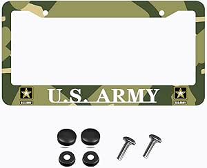 Amazon.com: for Army License Plate Frames,Matte Metal Plate Frame for ...