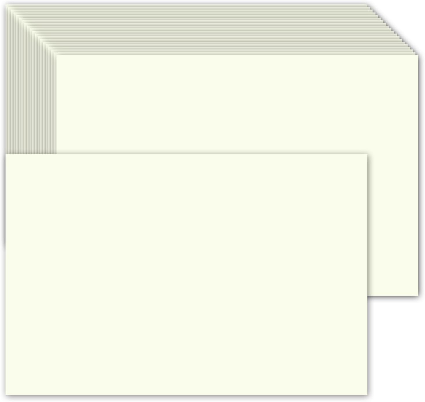 Amazon.com: Smanzu 50 Pack 5x7 Ivory Color Cardstock Paper Blank Thick ...